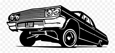Chevrolet Impala Vintage Car Lowrider Black And White Low Rider Art