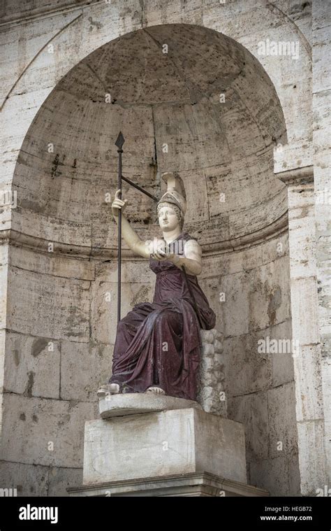 Statue Of The Goddess Dea Roma The Goddess Of Rome At Piazza Del
