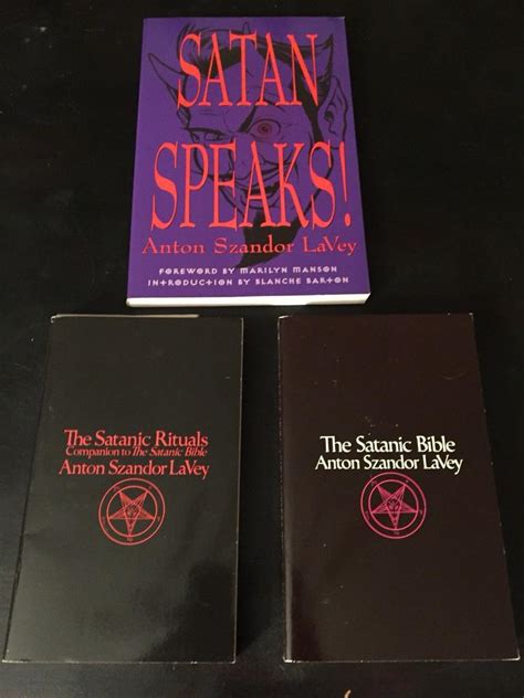 Anton Lavey Lot Of Three Titles Satanic Bible Rituals And Satan