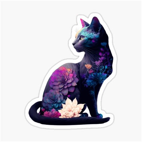 Cat In Lotus Tattoo Cute Lotus Flower Tattoo Sticker For Sale By
