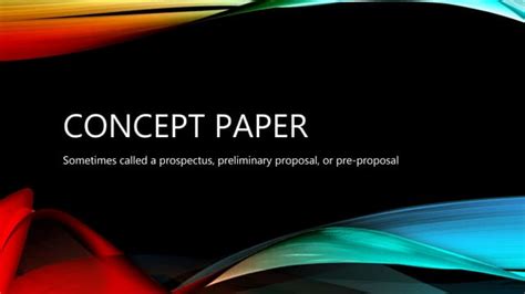 Concept Paper Best Examples Pptx