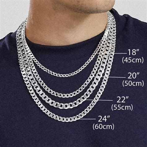 Mens Necklace Size Chart F