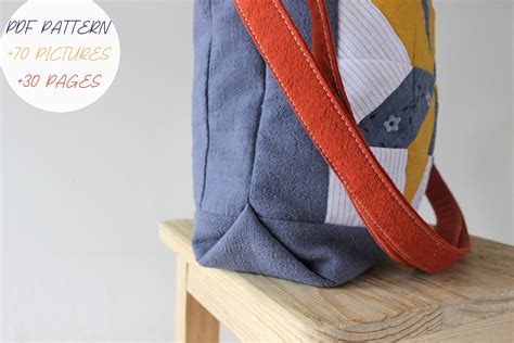 Patchwork Drawstring Bag Pdf Digital Manual Sewing Directions Diy