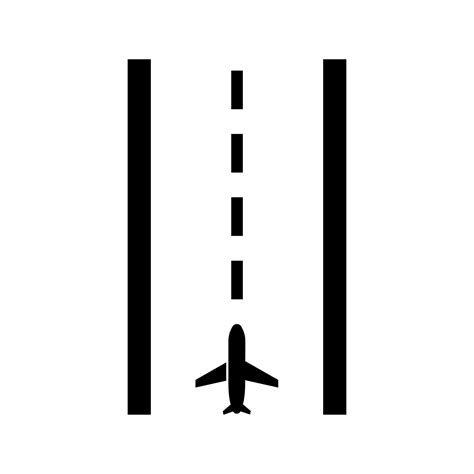 Plane Runway Vector Icon 7128180 Vector Art At Vecteezy