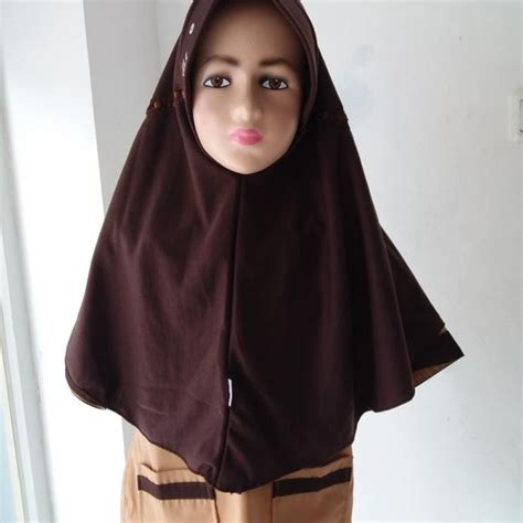 Jual Jilbab Coklat Pramuka Sd Smp L Shopee Indonesia