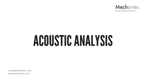 Acoustic Analysis Pdf