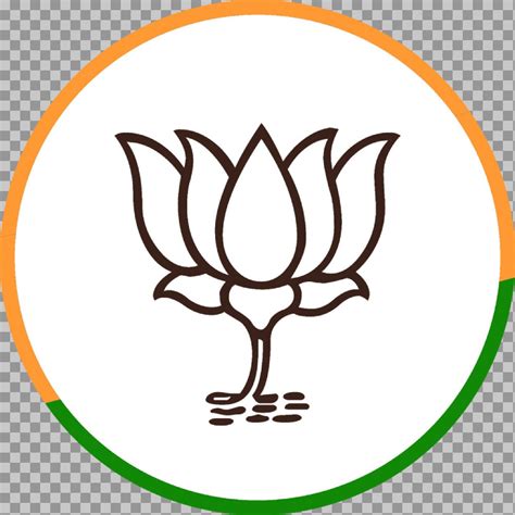 Bjp Lotus Logo Png Lotus Symbol Tricolor Badge Png Download Free