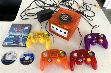 Custom Fire Orange Icedcube Nintendo Gamecube With Hdmi Output