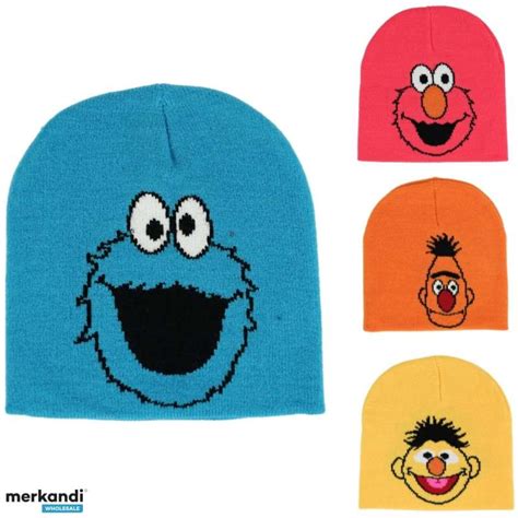 Sesame Street Hatt Barn 4 Olika Varianter Cookie Monster Elmo Bert