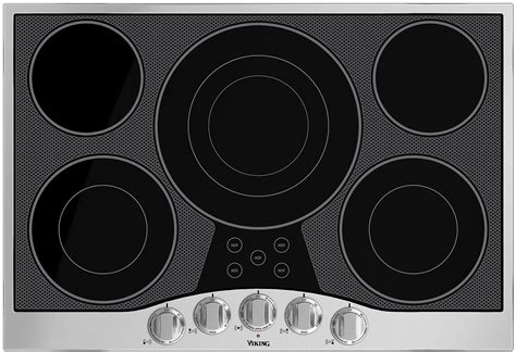 Rvec3456bsb Viking 45 Electric Cooktop Black With Stainless Trim