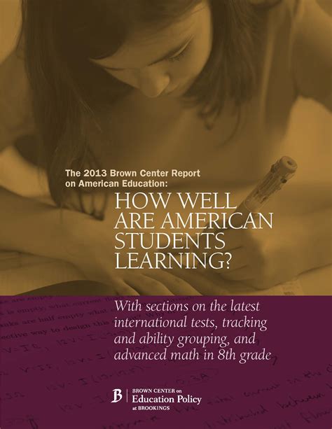 2013 Brown Center Report On American Education How Well Are American