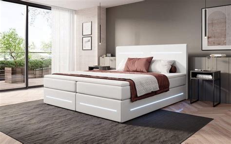 Luxusbetten24 Boxspringbett Evelyn Mit Stauraum Und Led