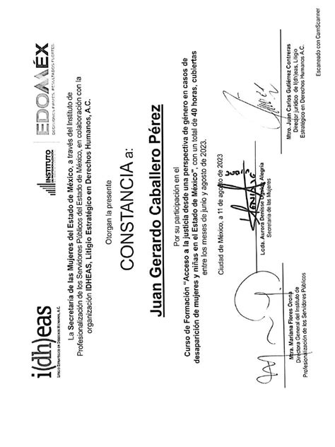 Constancias De Juan Gerardo Caballero Perez Pdf