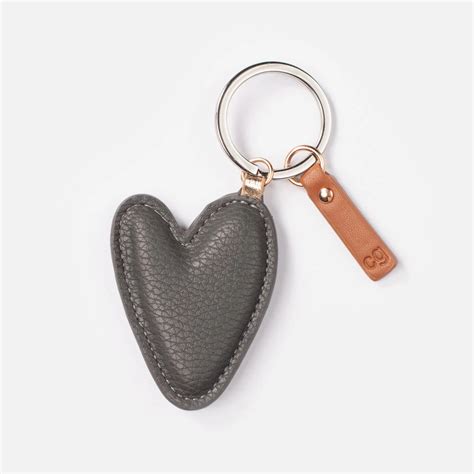 Charcoal Heart Key Ring By Caroline Gardener Curtain Call