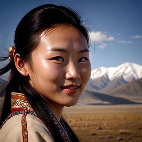 Premium Photo Mongolian Woman From Mongolia Typical National Citizen