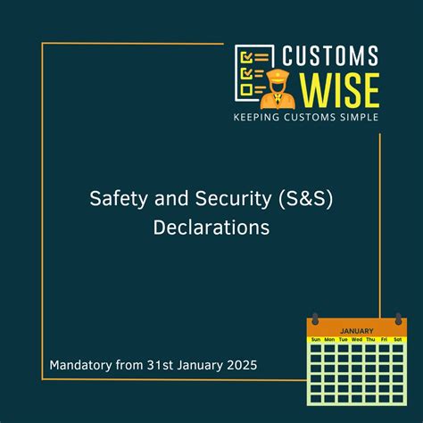 Safety And Security Sands Declarations Will Be Mandatory For All Goods