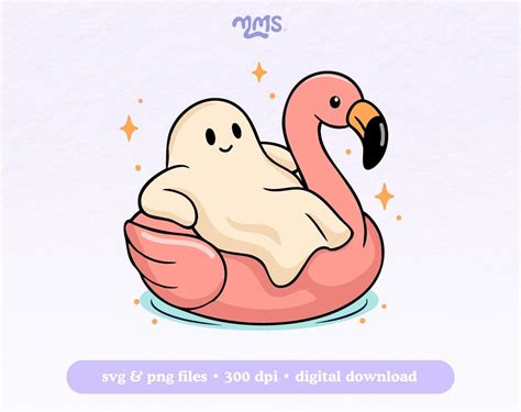 Summerween Svg Cut File For Cricut Halloween Summer Svg Cute Ghost Halloween Png For Stickers