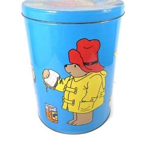 Jumbo Vintage Paddington Bear Cookie Tin Canister Tin Box Tin Cookie