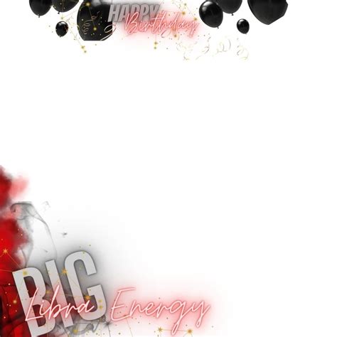 Red And Black Libra Overlay Template 360 Photo Booth Birthday
