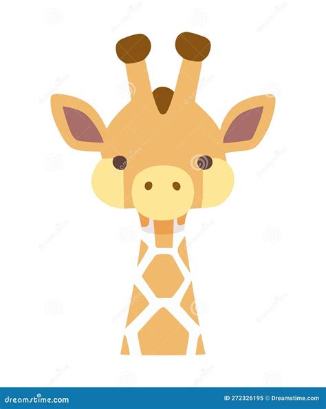 Cute Giraffe Head Animal Stock Vector Illustration Of Giraffe 272326195