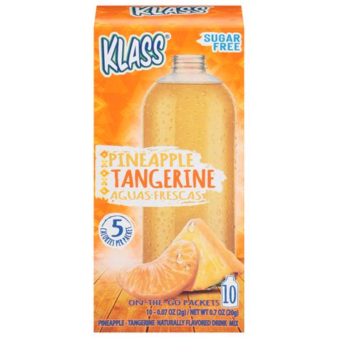 Klass Flavored Drink Mix Pineapple Tangerine On The Go Packets 007