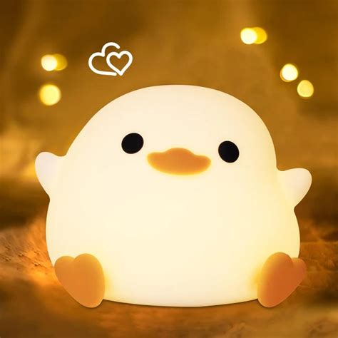 Dodo Duck Night Light Cute Bean Duck Silicone Bedside Lamp Dimmable