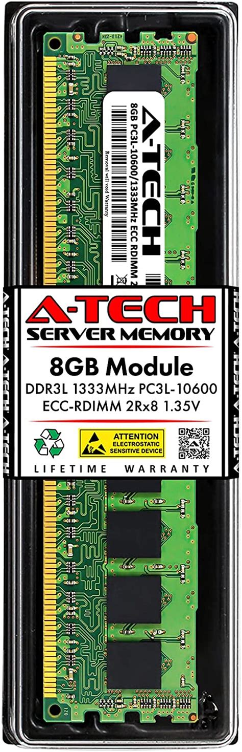 Jp A Tech 8gb Ddr3 Ddr3l 1333mhz Pc3l 10600r Ecc Rdimm 2rx8 デュアルランク 1 35v Registered