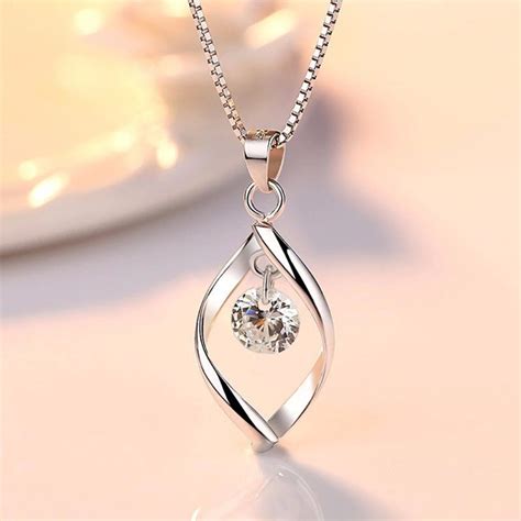 Colar De Aço Inoxidável Crystal Life Sterling Silver Pendants