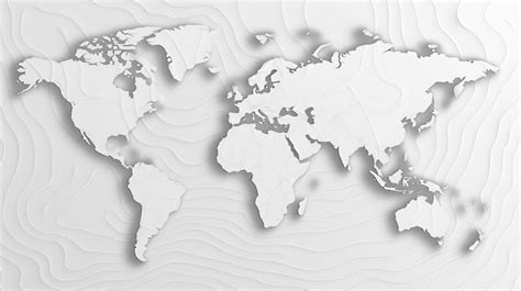 Map Of The World With A White Background Premium Ai Generated Image
