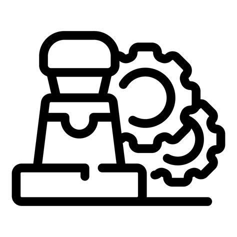 Industrial Revolution Factory Building With Cogwheels Representing