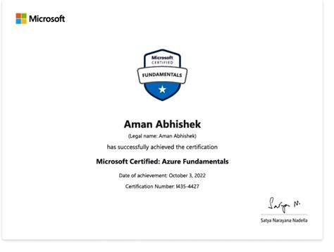 Aman Abhishek On Linkedin I Am Happy To Share That I Have Successfully Completed Microsoft Azure