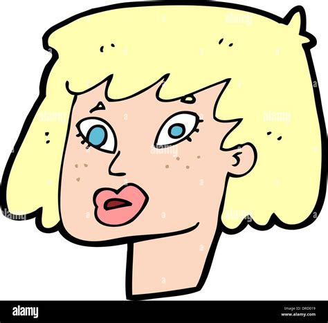 Cartoon Pretty Female Face Stock Vector Image And Art Alamy