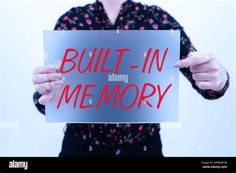 conceptual caption built in memory business idea device or feature are