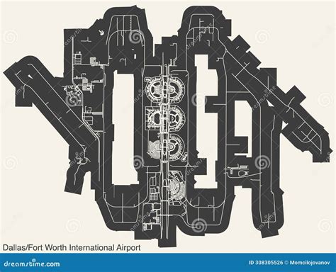 Terminals Layout Plan Of The Dallas Fort Worth International Airport