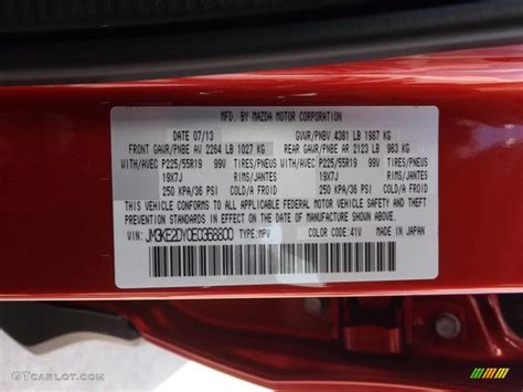 2014 Cx 5 Color Code 41v For Soul Red Metallic Photo 84848817
