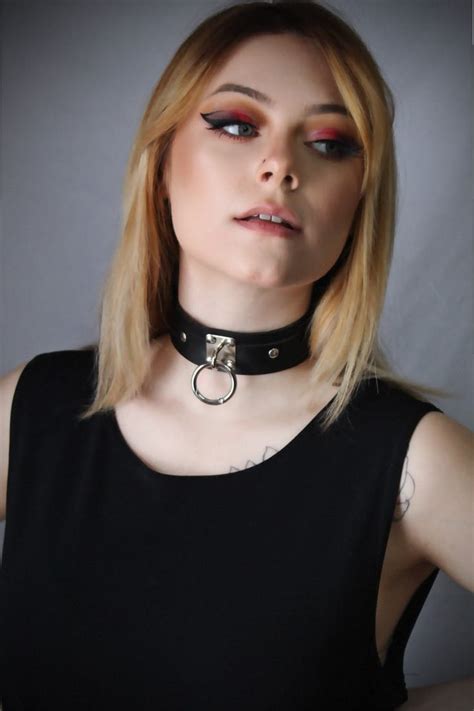 Faux Leather Collar Statement Necklace T For Her Etsy Statement