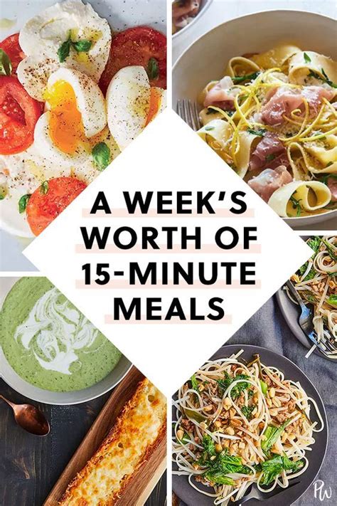 A Weeks Worth Of 15 Minute Meals To Make For Breakfast Lunch And