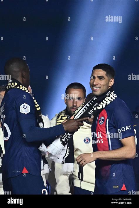 Paris France May 12 Nordi Mukiele Achraf Hakimi Of Paris Saint
