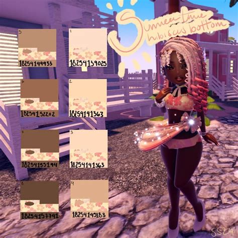 Summer Time Hibiscus Bottom Decal Code Royal High Outfits Ideas Cheap High Shirts High Clothes