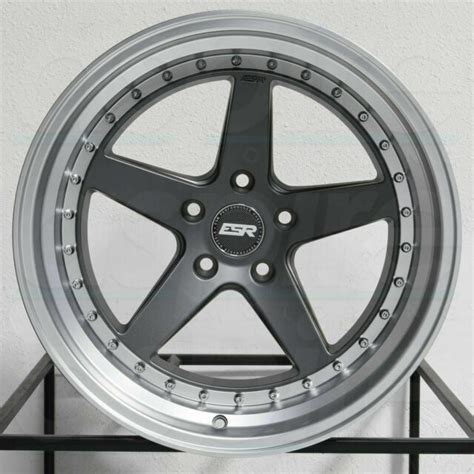Esr Cs5 Wheels 18x9 5 22 5x114 3 Matte Graphite Machined Lip 18 Inch