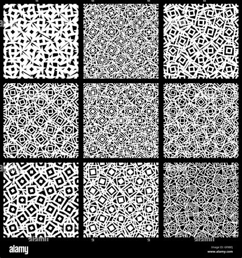 Set Of 9 Pattern With Random Irregular Shapes Stock Vector Image And Art Alamy