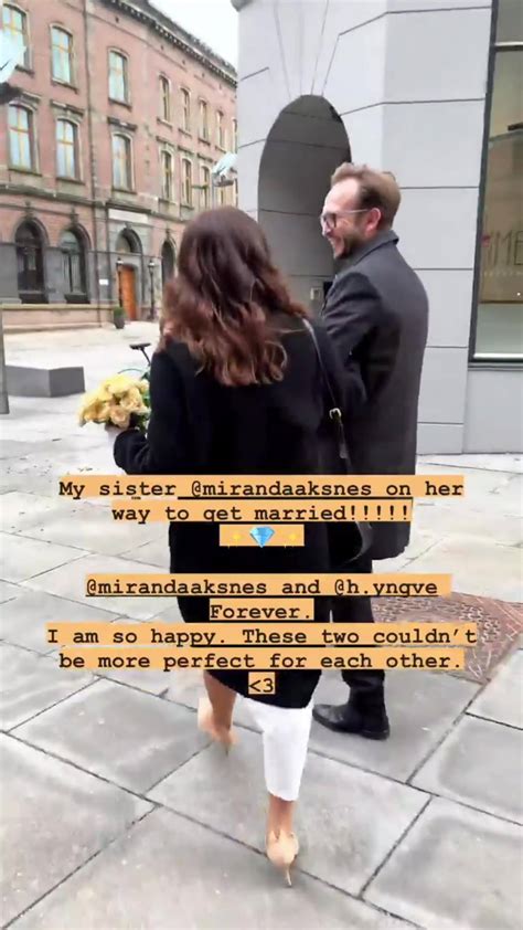 Congratulations To Miranda Aksnes Auroras Sister Who Just Got Married Today 🥂🎉 2 🎥 Viktoria