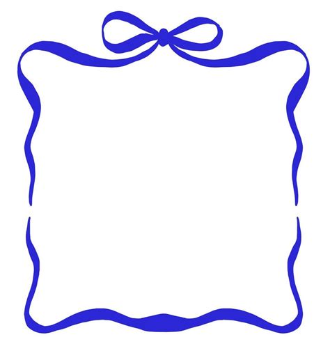 Illustration Frame Of Blue Ribbon With A Bow 59289255 Vector Art At