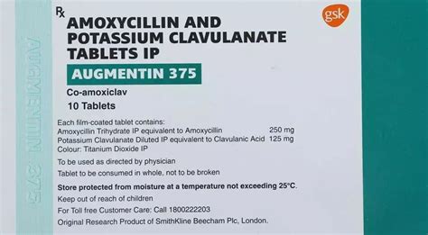 Augmentin 375mg Antibiotic At ₹ 180 Box Nagpur Id 2858774854830