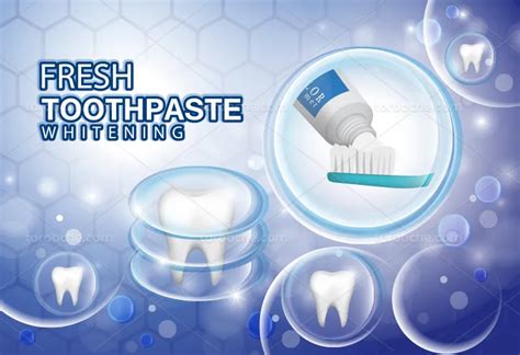 وکتور بنر تبلیغاتی خمیر دندان گرافیک با طعم تربچه