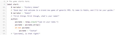 The Renpy Help Desk Tutorials So What Was Your Name Again