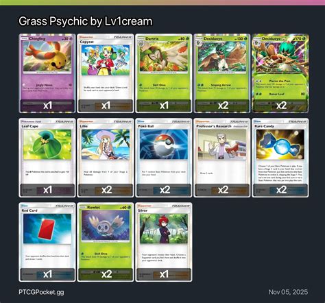 Grass Psychic By Lv1cream Pokémon Tcg Pocket Grass Psychic By Lv1cream Pokémon Tcg Pocket