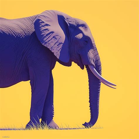 Premium Photo Glowing Purple Elephant Serenity Nature Wildlife Image