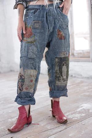 Magnolia Pearl Cartomancy Romeo Denims 679 In Washed Indigo One Size
