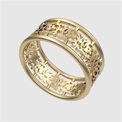 Delicate Intricate Pattern Ring Jdbco Model Turbosquid 2350216